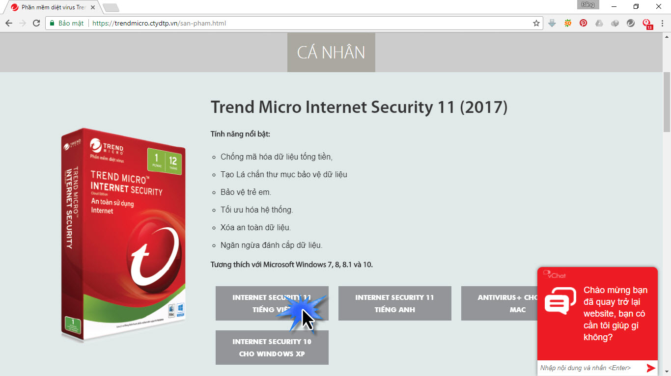 Hướng dẫn cài đặt phần mềm diệt virus Trend Micro Internet Security 11 - Trend Micro